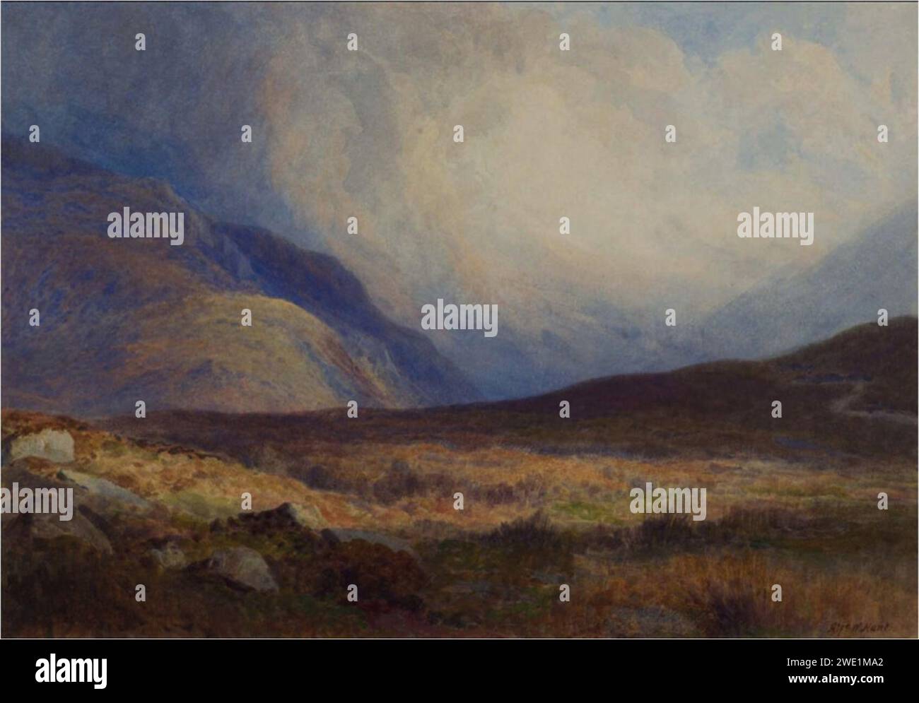 Alfred William Hunt - Mountain Landscape Stock Photo - Alamy