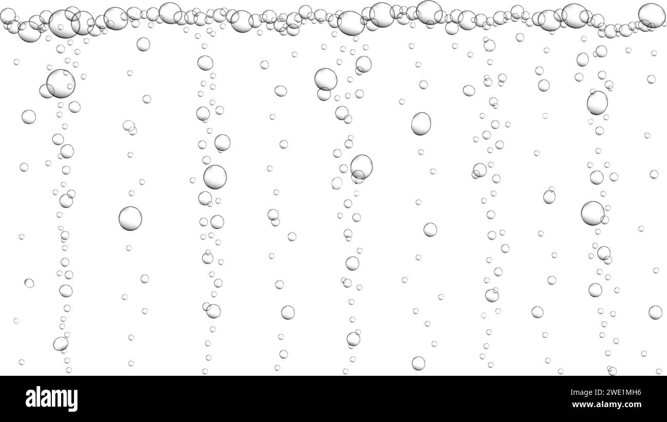 Underwater bubbles background. Fizzy carbonated drink texture. Champagne, beer, soda, seltzer ...