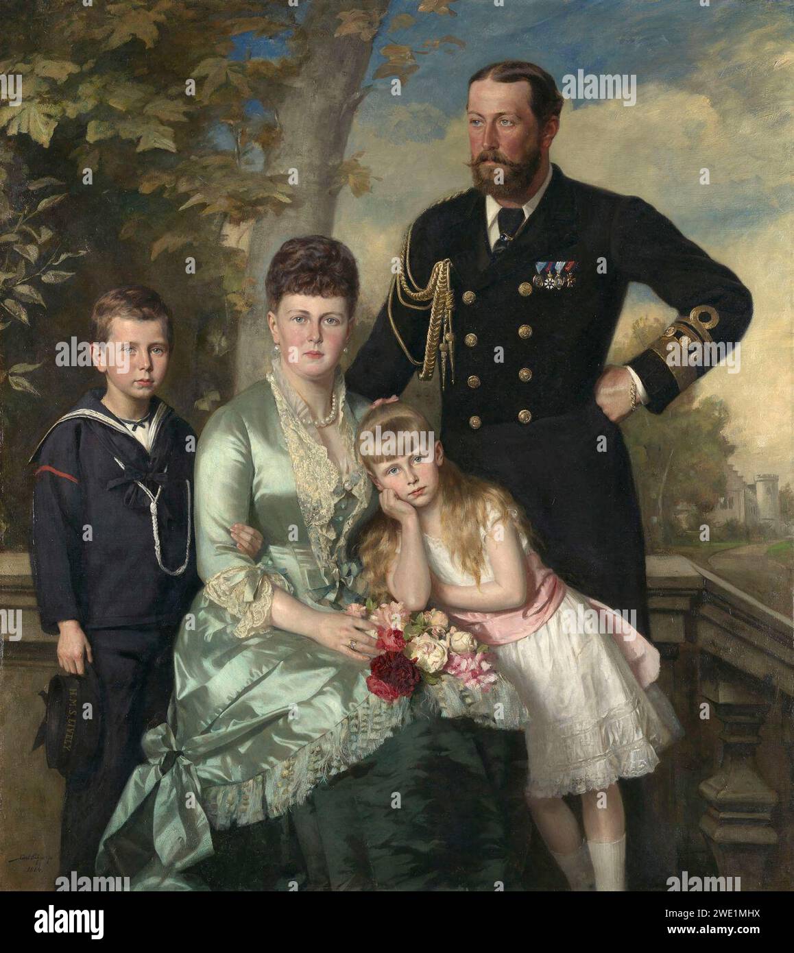 Alfred, Duke of Edinburgh with his family, Carl Rudolph Sohn, 1884 ...