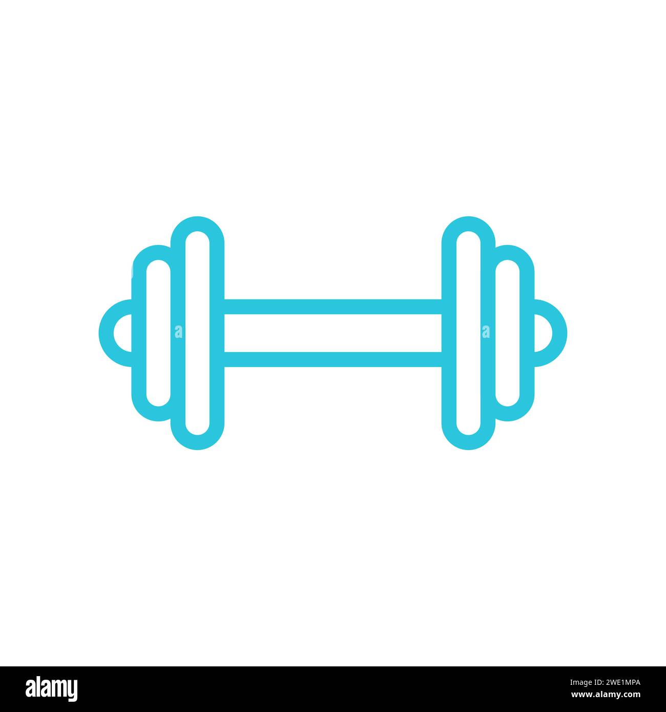 Lifting Weight fitness icon. From blue icon set Stock Vector Image ...
