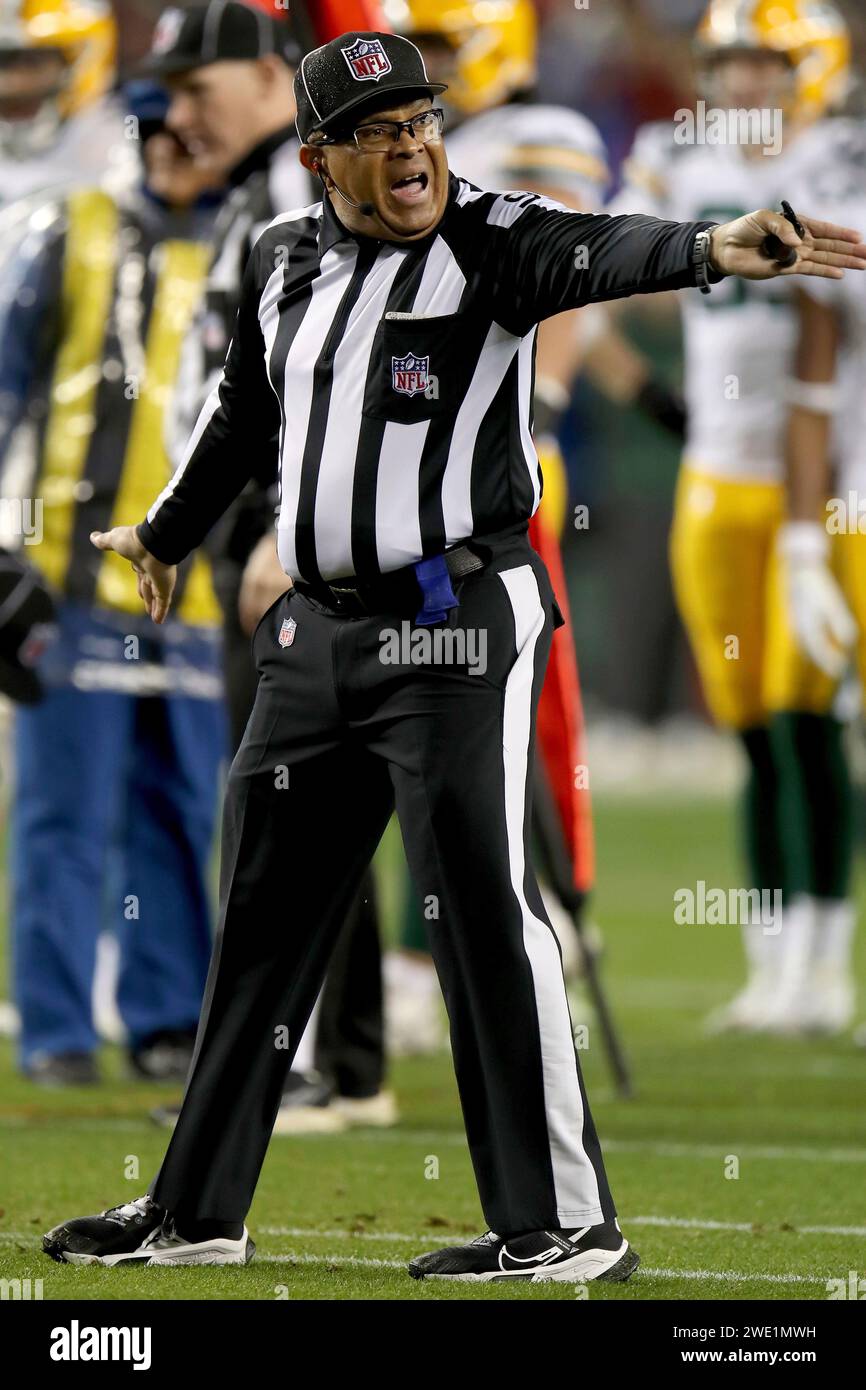 Field judge James Coleman (95) signals during an NFL divisional round ...