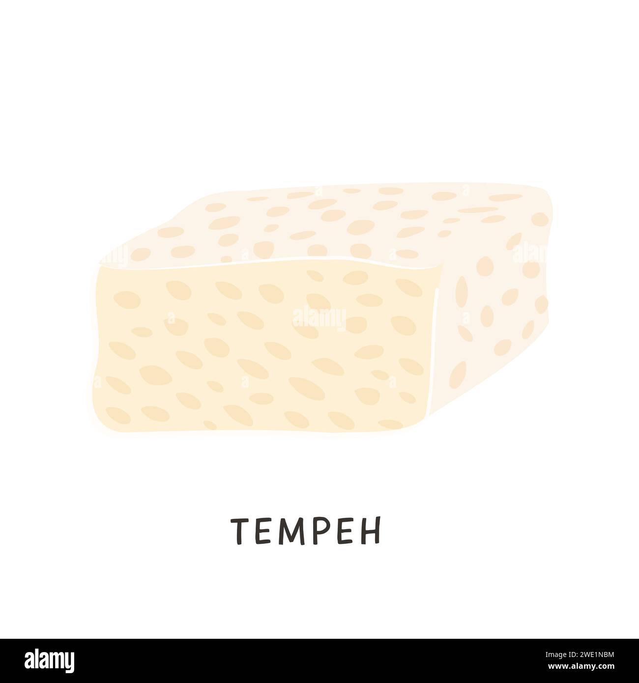 Tempeh traditional food on Stock Vector Images - Alamy