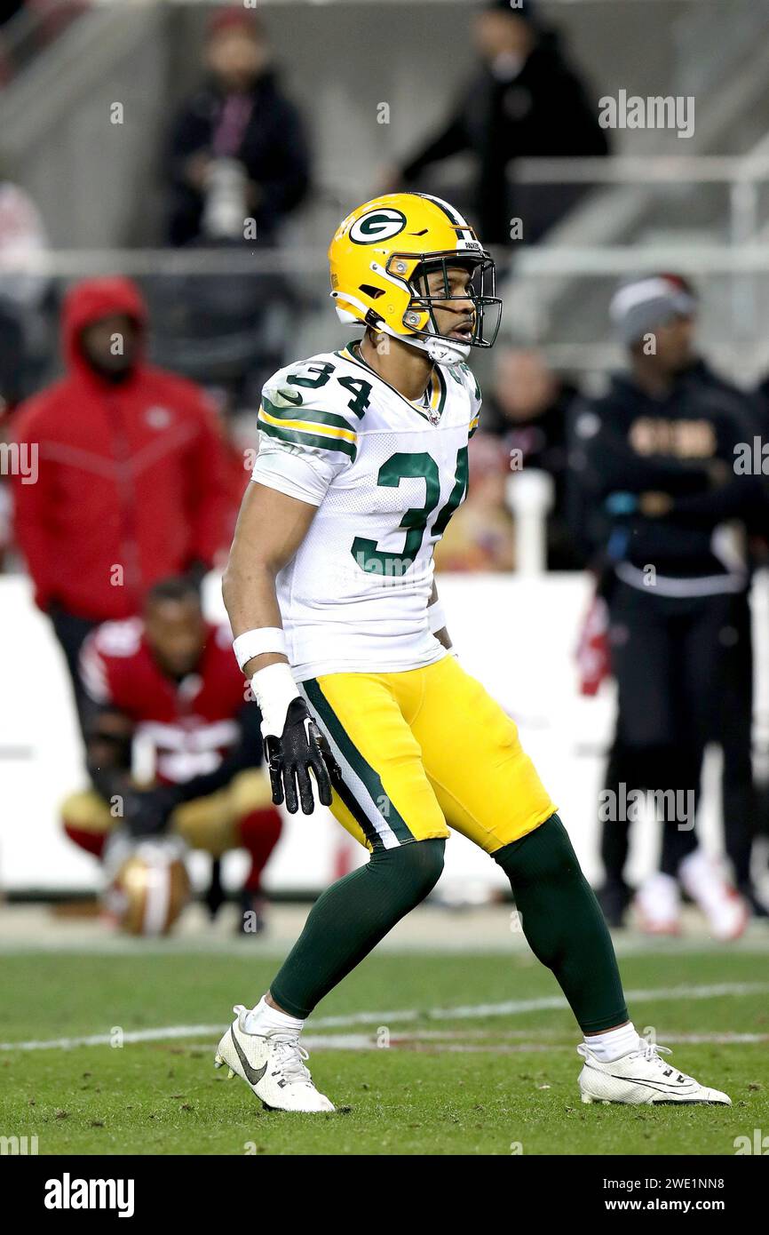 Green Bay Packers safety Jonathan Owens (34) defends during an NFL ...