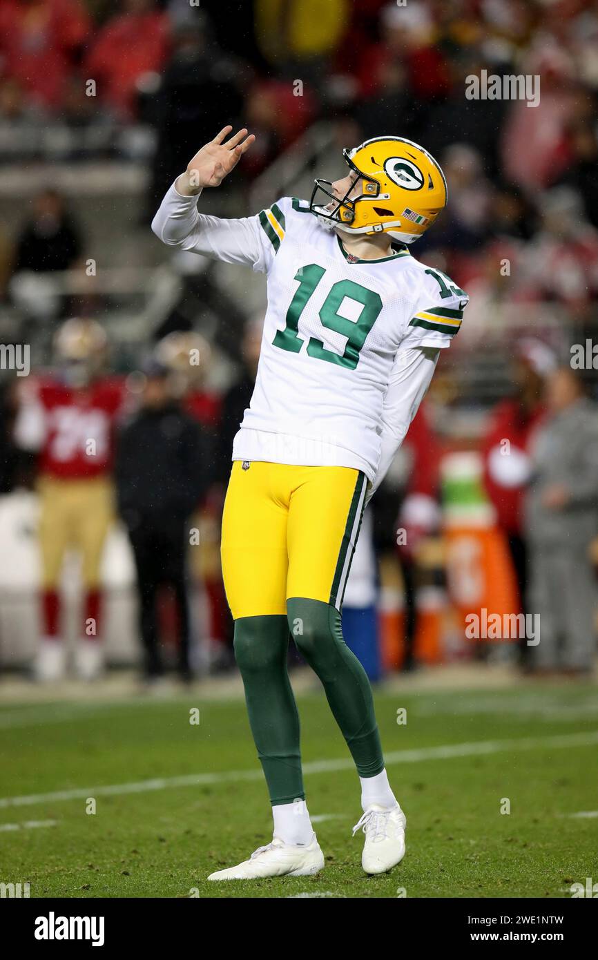 Green Bay Packers punter Daniel Whelan (19) kicks during an NFL ...