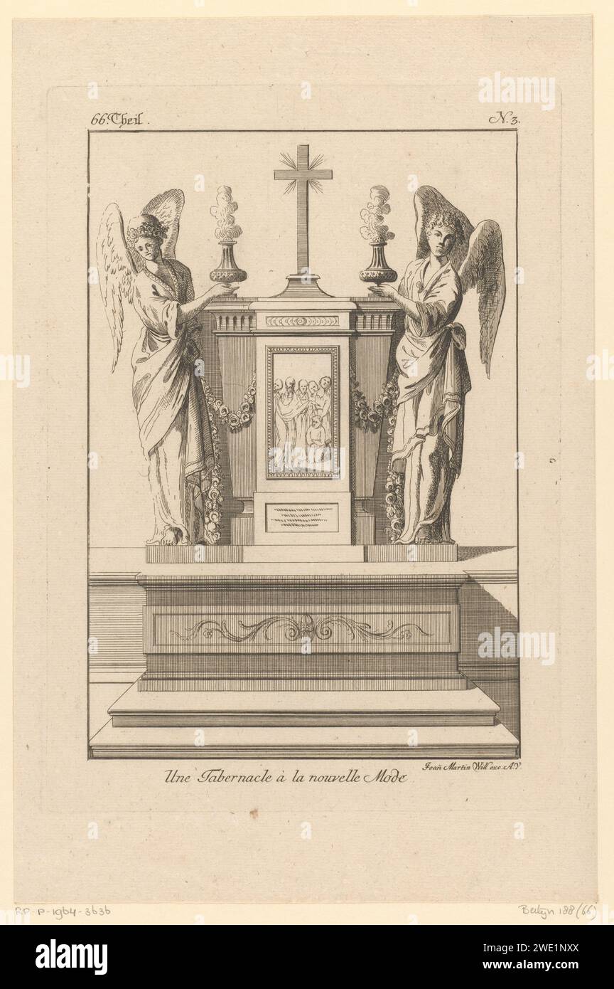 Tabernacle with angels, anonymous, after François Boucher, 1737 - 1806 ...