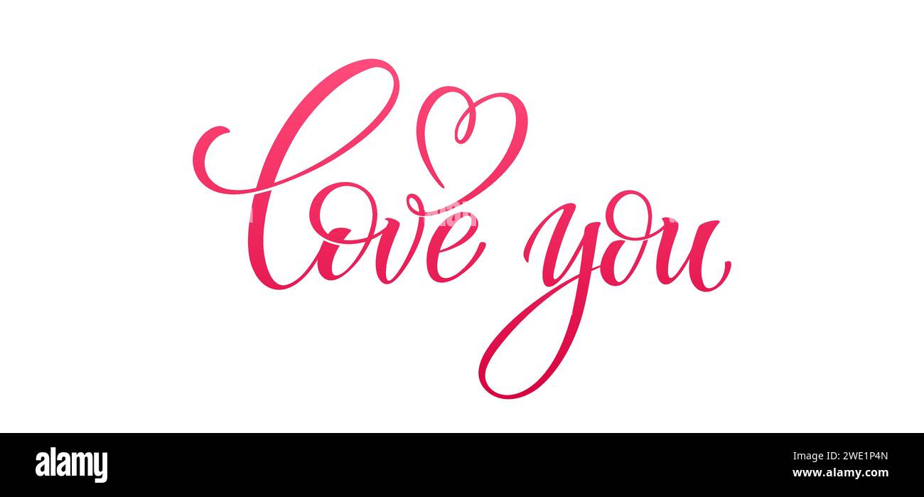 Love lettering. Hand drawn word Love. Modern calligraphy script love ...