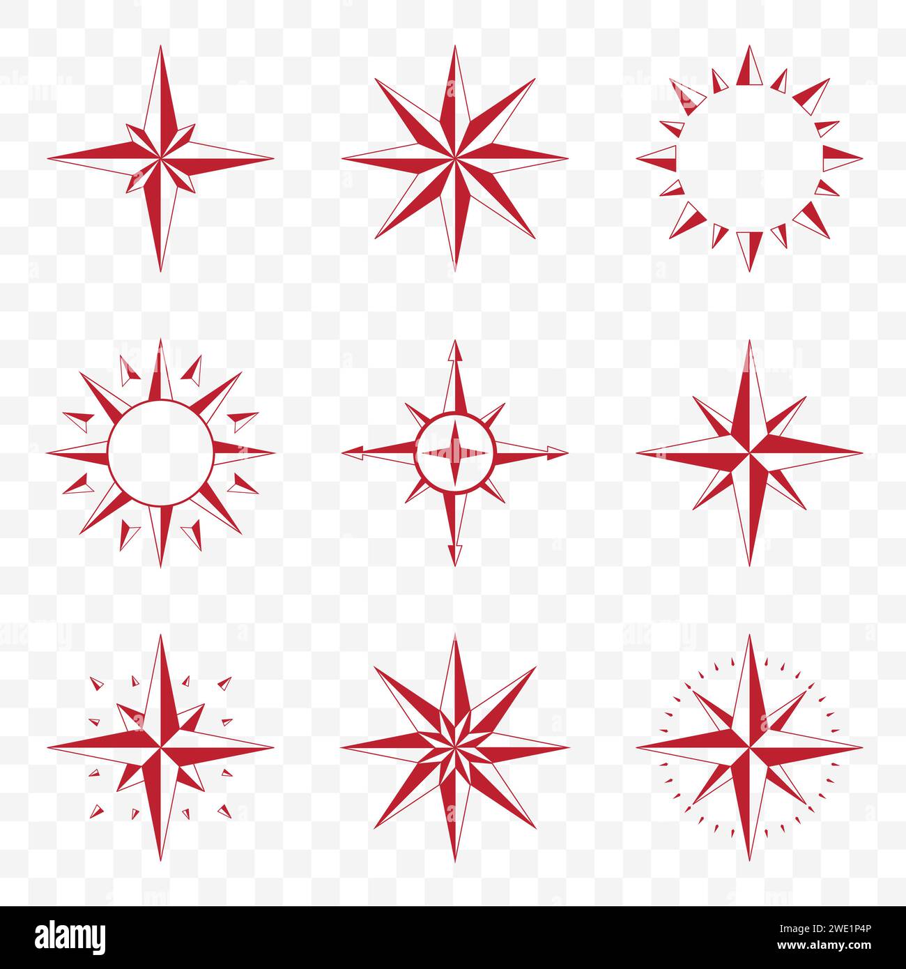 Compass transparent set Stock Vector Image & Art - Alamy