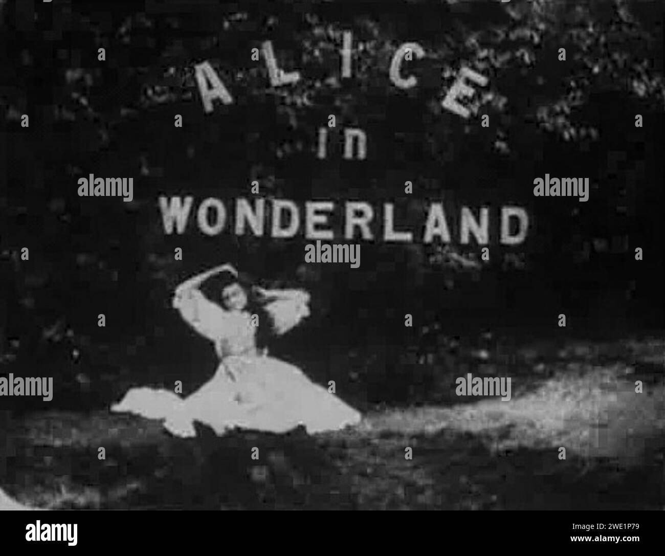 Alice in Wonderland 1903 film title Stock Photo - Alamy