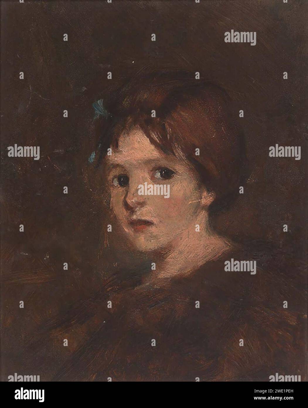 Alice Pike Barney - Child in Browns Stock Photo - Alamy