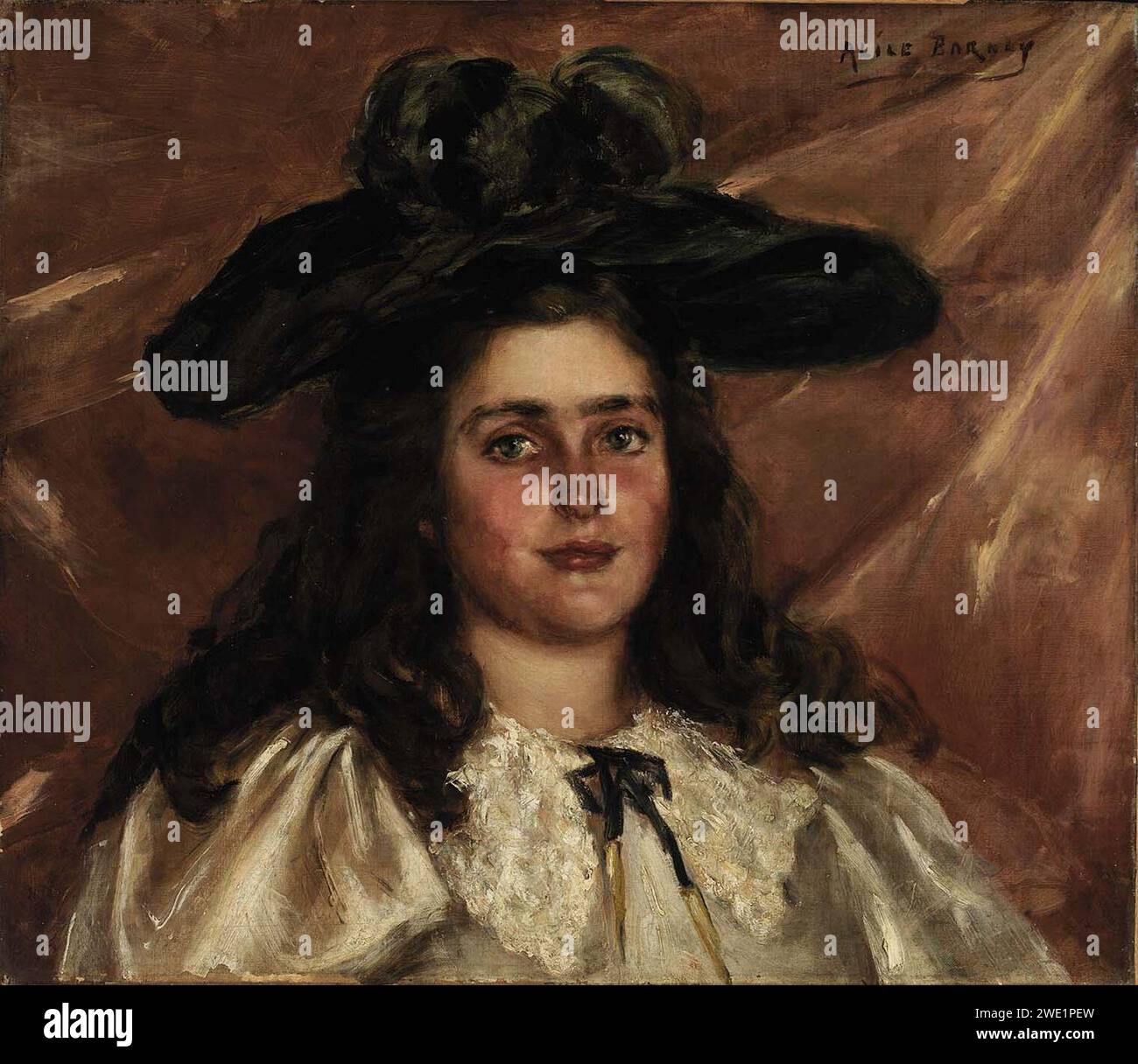 Alice Pike Barney - Laura Alice in Big Hat Stock Photo - Alamy