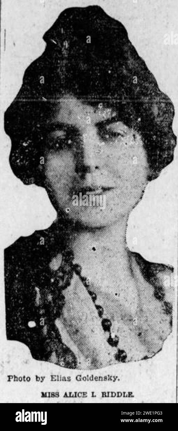 Alice Riddle 1915 Stock Photo - Alamy