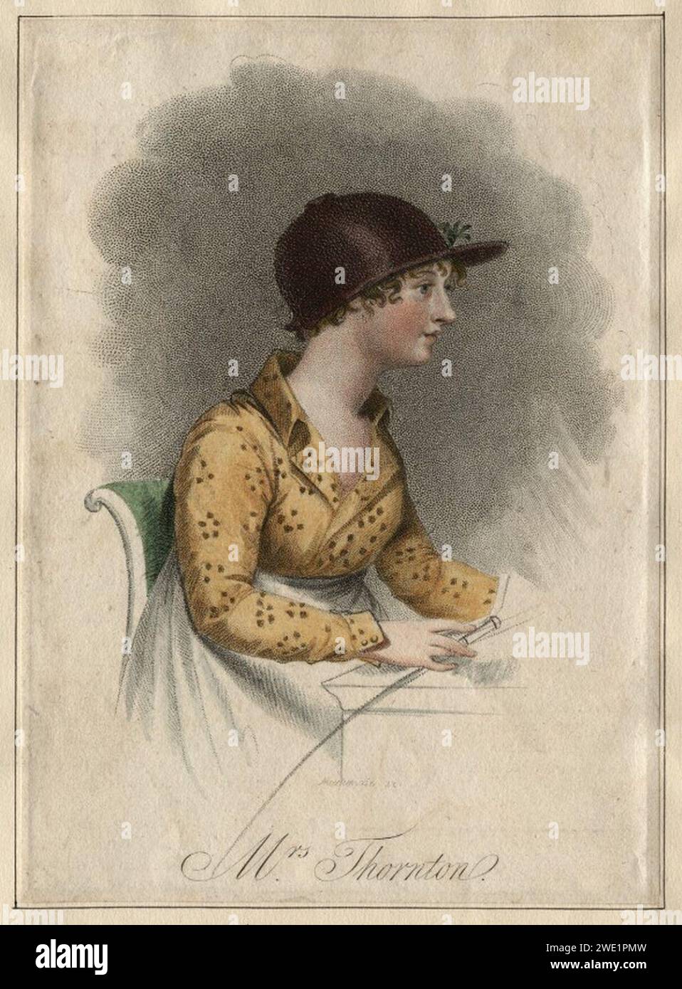 Alicia Thornton by Mackenzie, after unknown artist stipple engraving ...