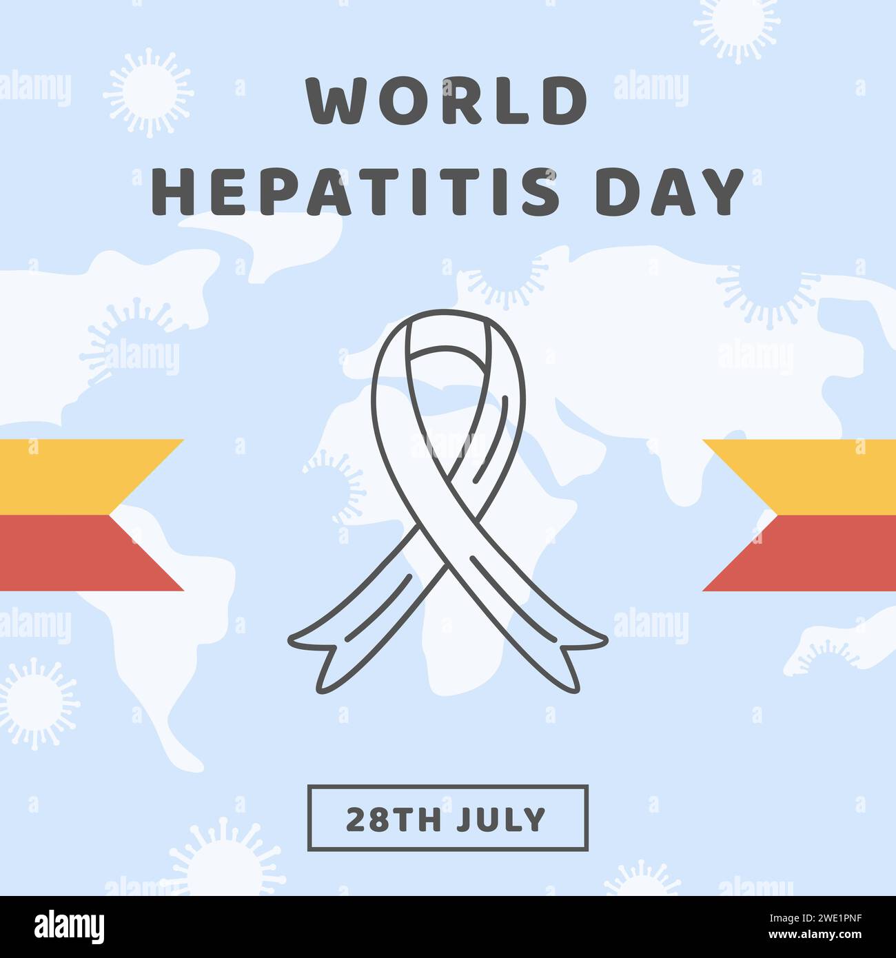 World Hepatitis Day. Square Banner, social media post or social media ...