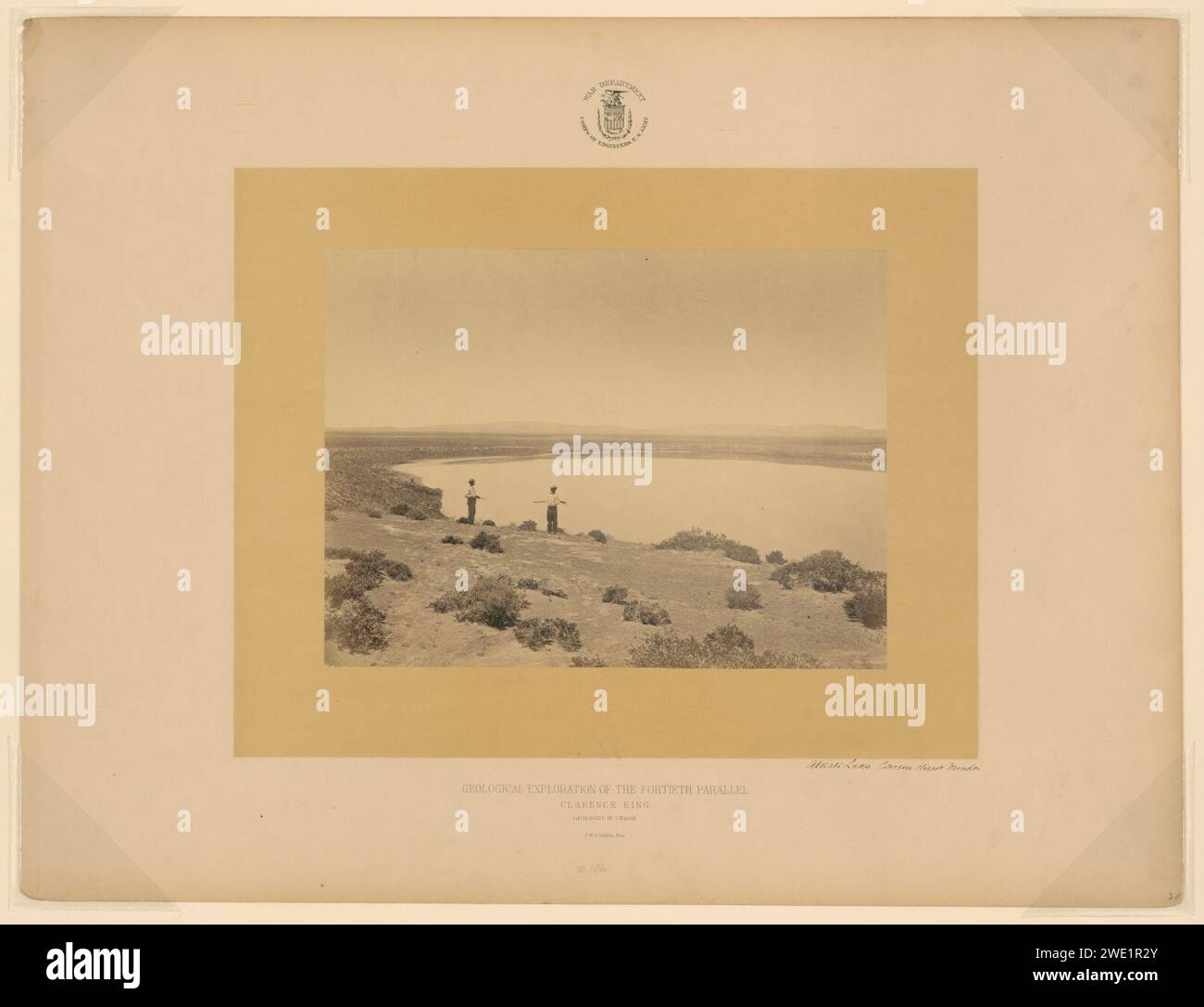 Alkali Lake, Carson Desert, Nevada - T. H. O'Sullivan, phot Stock Photo ...