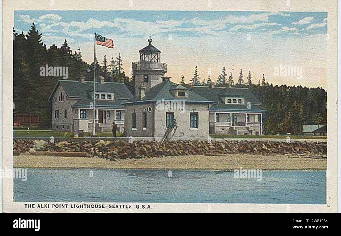 Alki point lighthouse seattle hi-res stock photography and images - Alamy