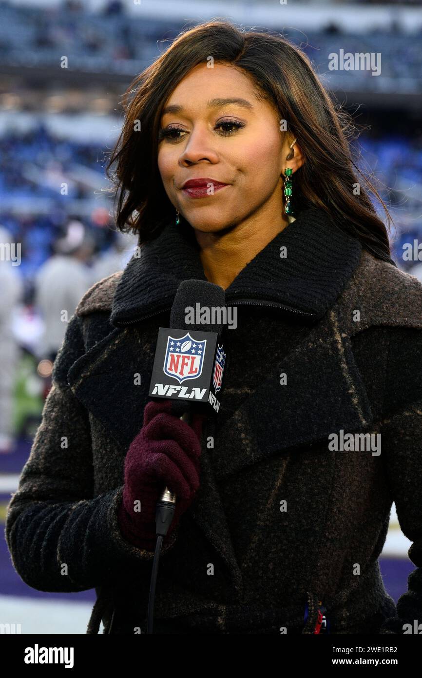 NFL Network reporter Sherree Burruss before an NFL football AFC ...