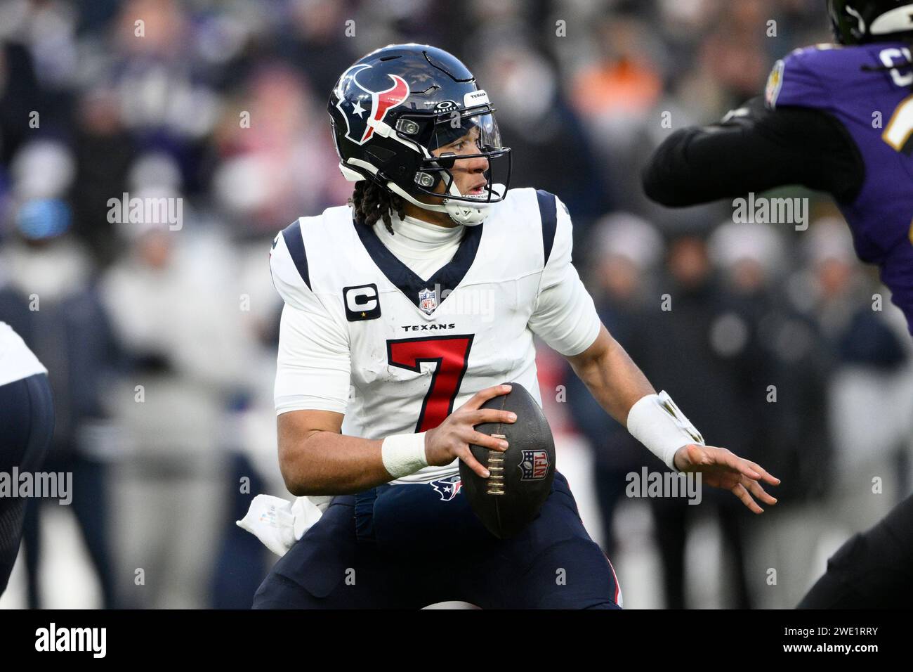 Houston Texans quarterback C.J. Stroud (7) in action during the first half of an NFL football ...