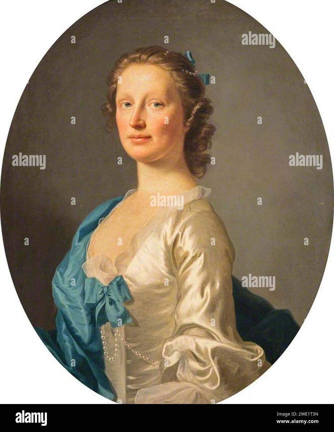 Allan Ramsay (1713-1784) - Portrait of a Lady (previously said to be Flora Macdonald Stock Photo ...