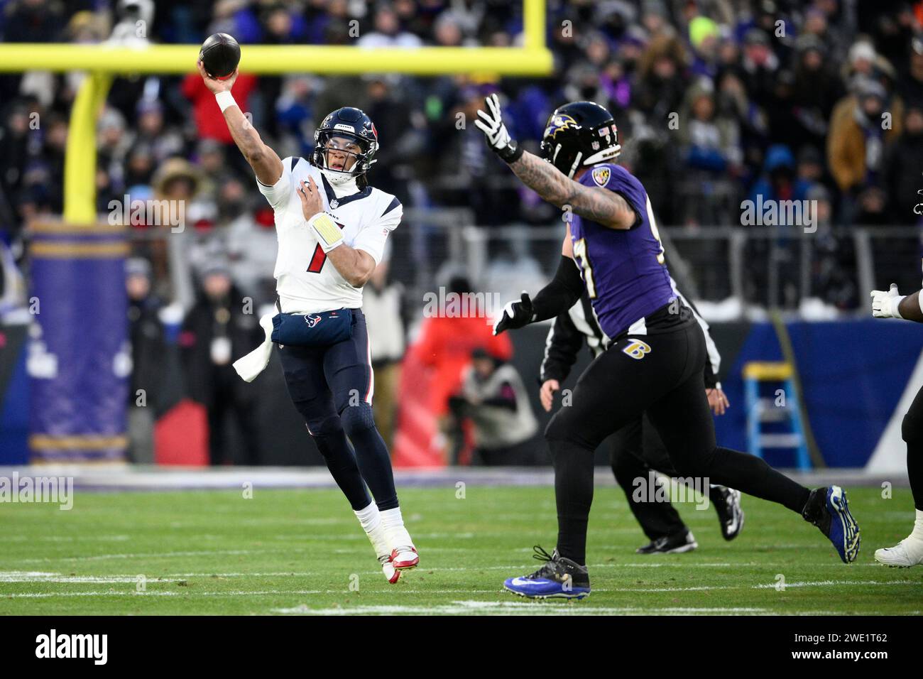 Houston Texans quarterback C.J. Stroud (7) in action during the first half of an NFL football ...