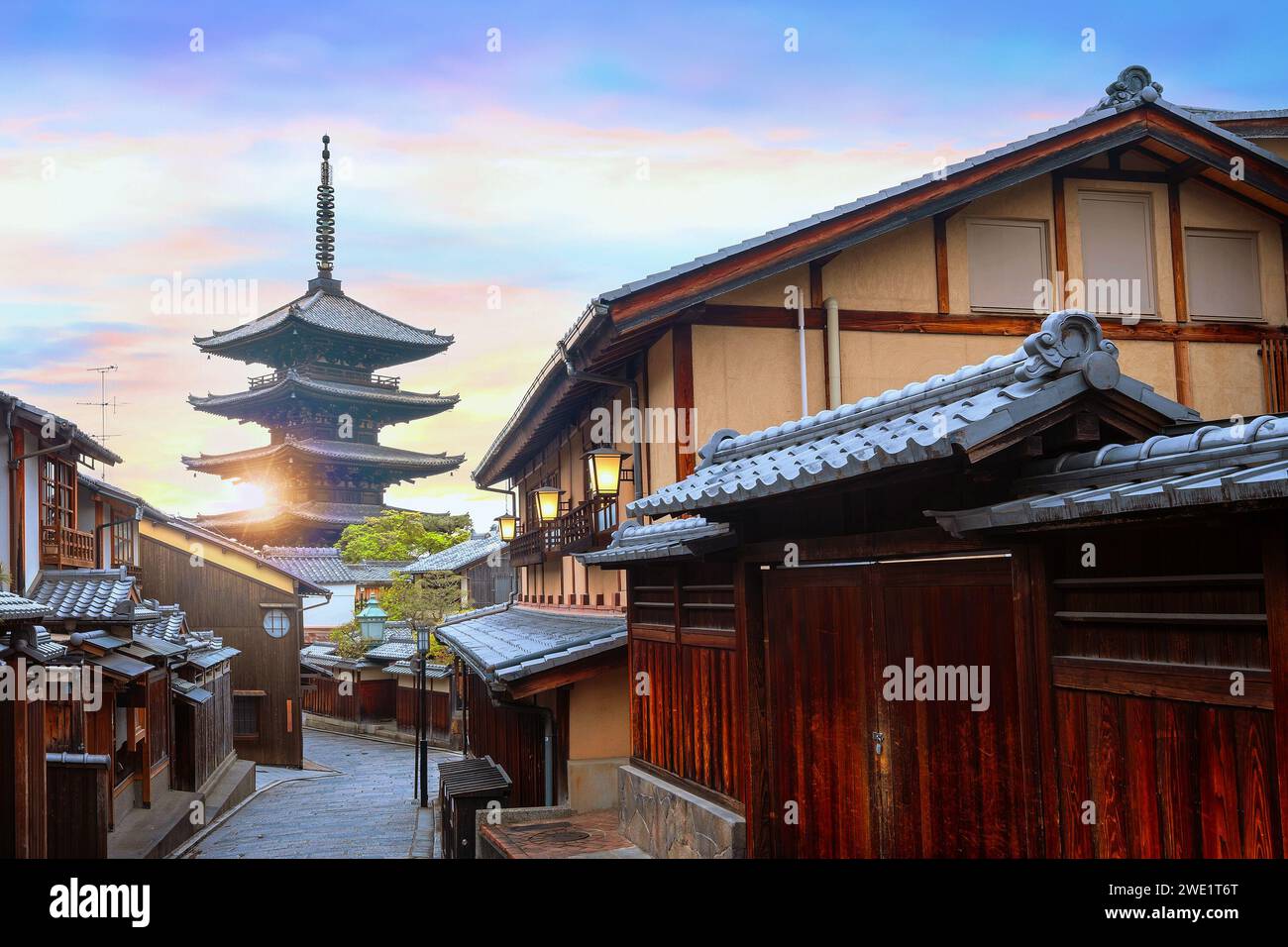 Kyoto, Japan - April 6 2023: The Yasaka Pagoda known as Tower of Yasaka ...