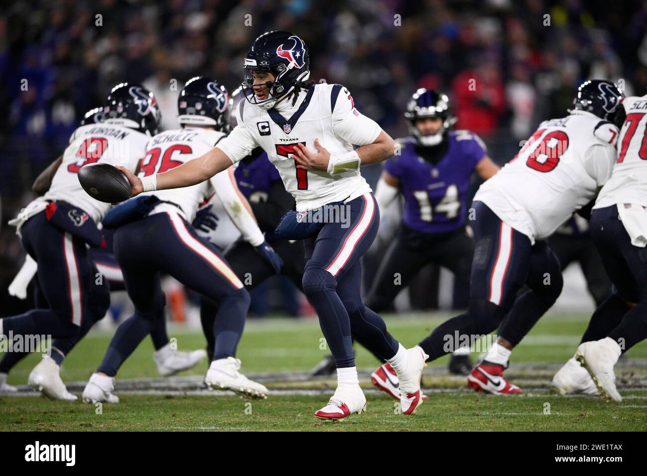 Houston Texans quarterback C.J. Stroud (7) in action during the second half of an NFL football ...