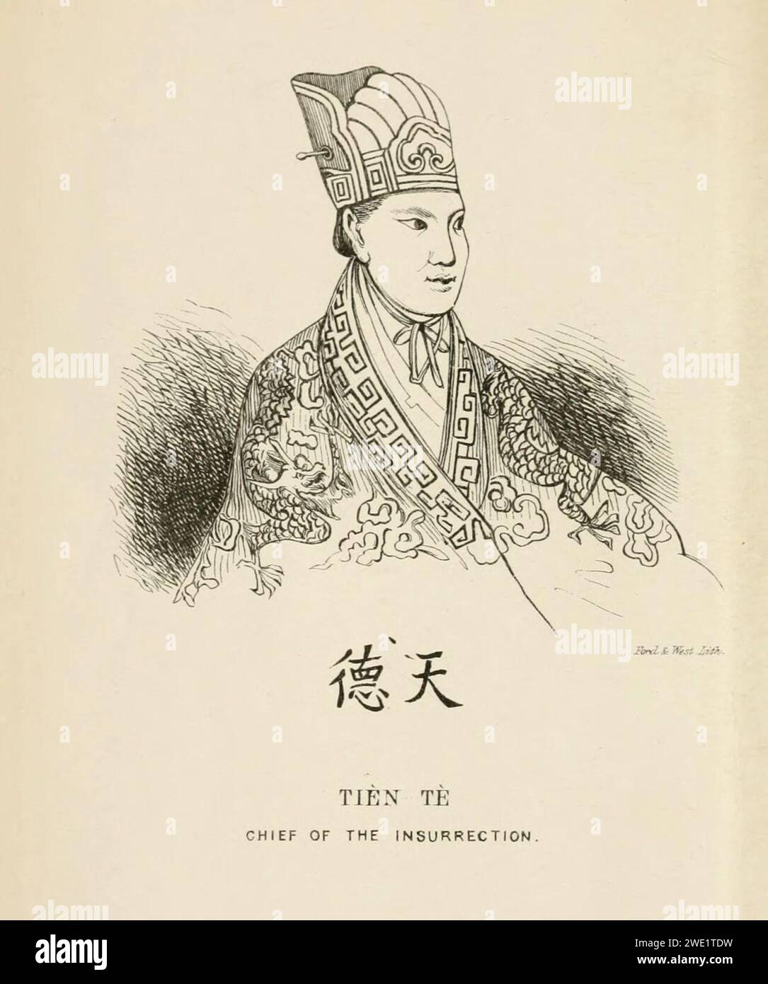 Alleged engraving of Hong Xiuquan (full Stock Photo - Alamy