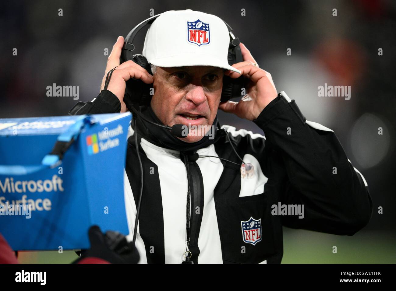 NFL referee John Hussey in action during the second half of an NFL ...