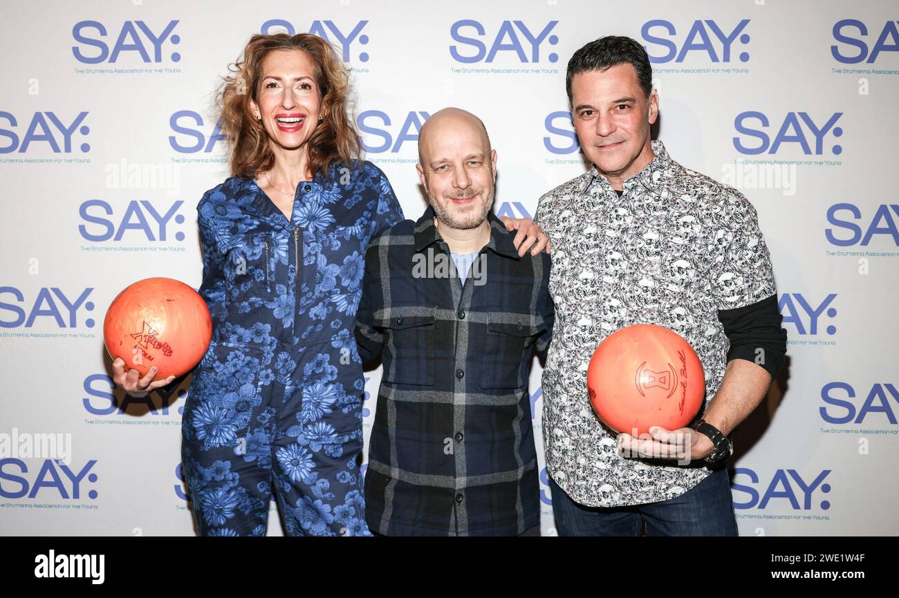 Alysia Reiner, from left, Taro Alexander and David Alan Basche attend ...