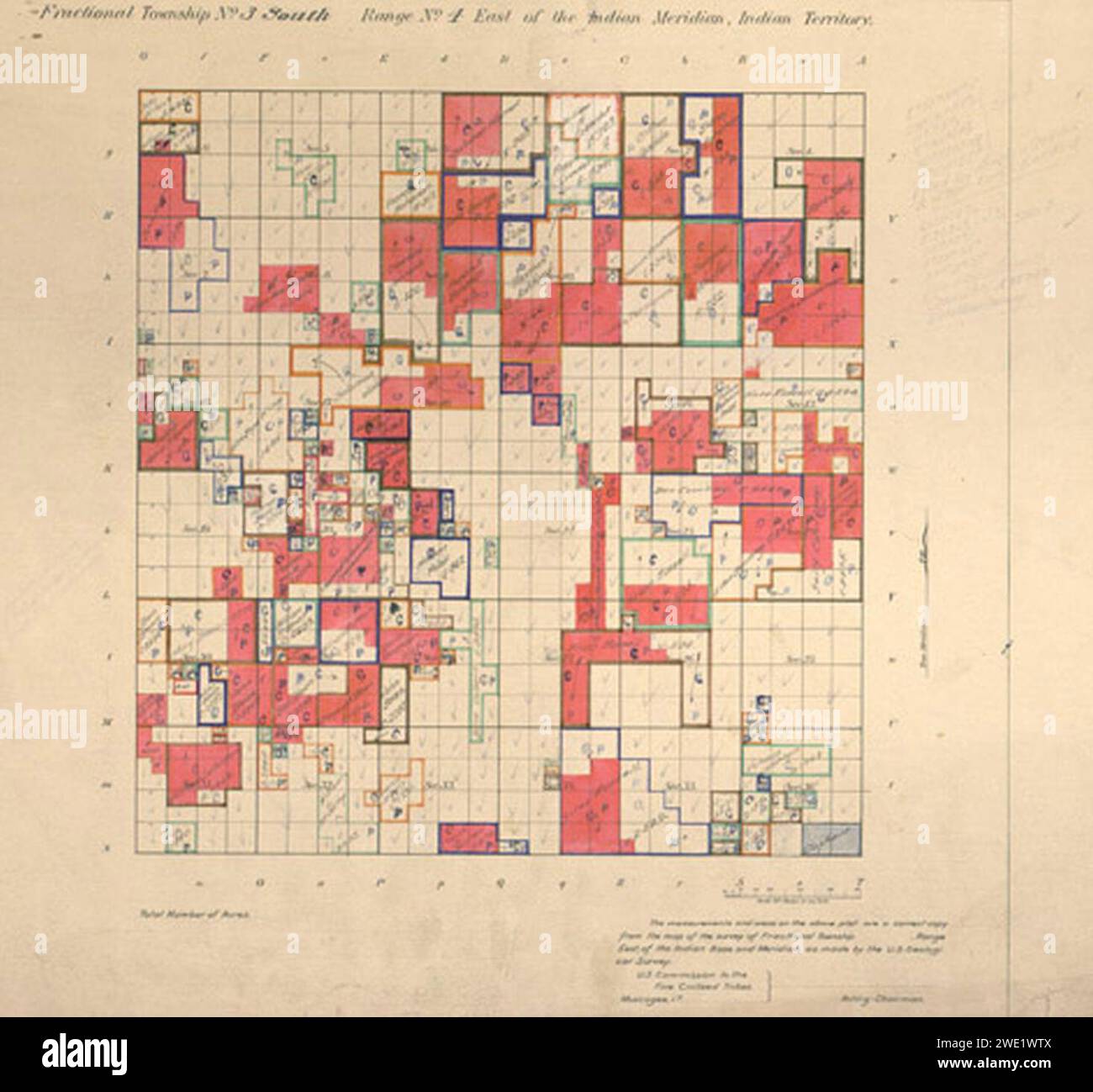 Allotment Map of Fractional Township 3 South of Range 4 East of the ...