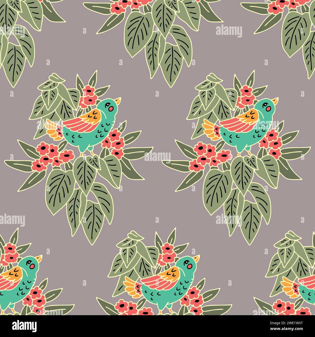 Hand drawn watercolor nature motifs Stock Vector Images - Alamy