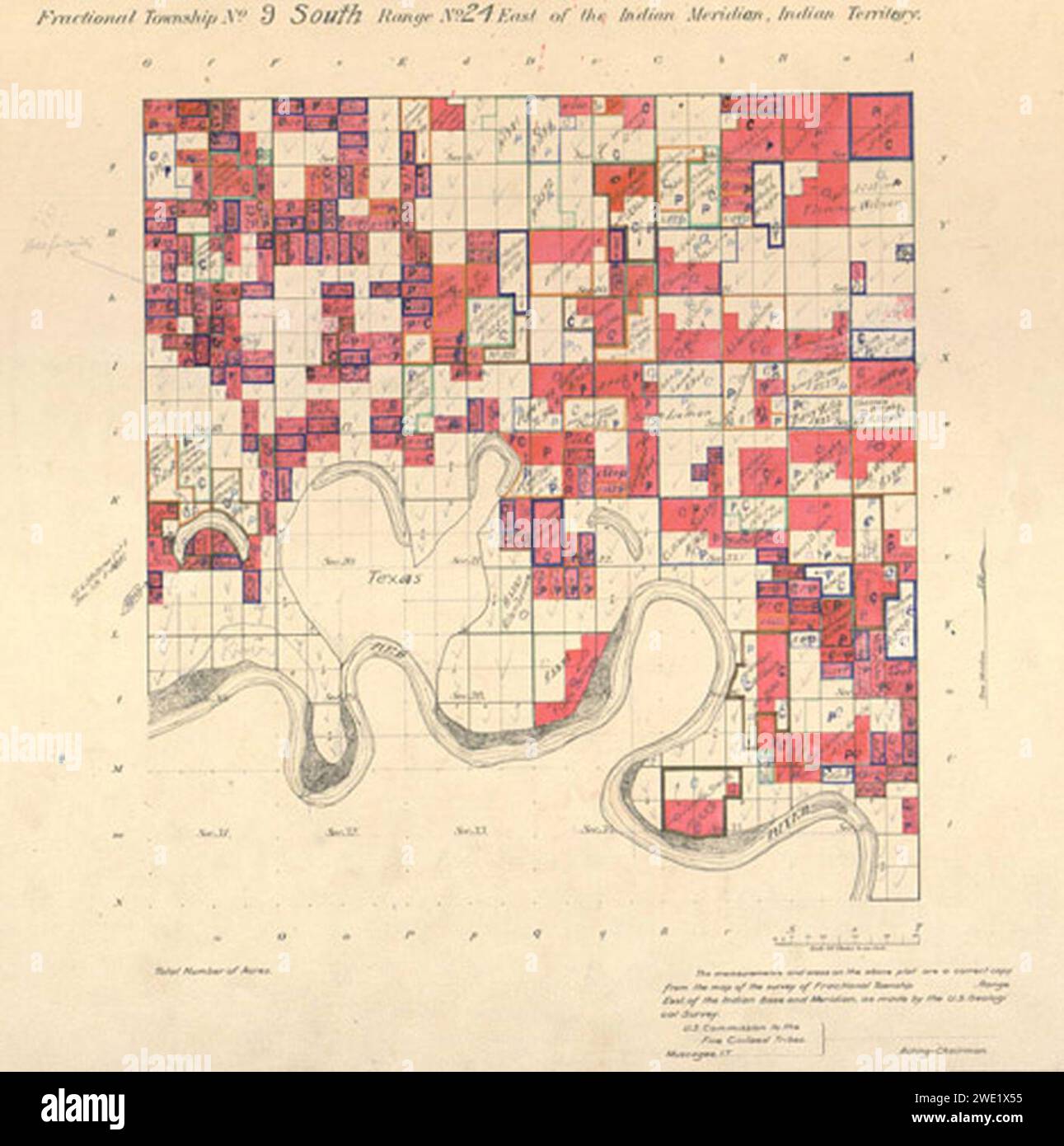 Allotment Map of Fractional Township 9 South of Range 24 East of the ...
