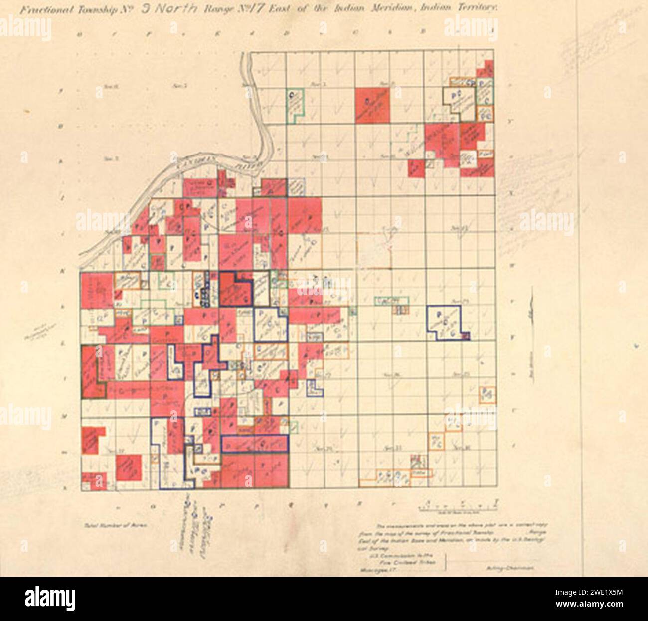 Allotment Map of Fractional Township 9 North of Range 17 East of the ...