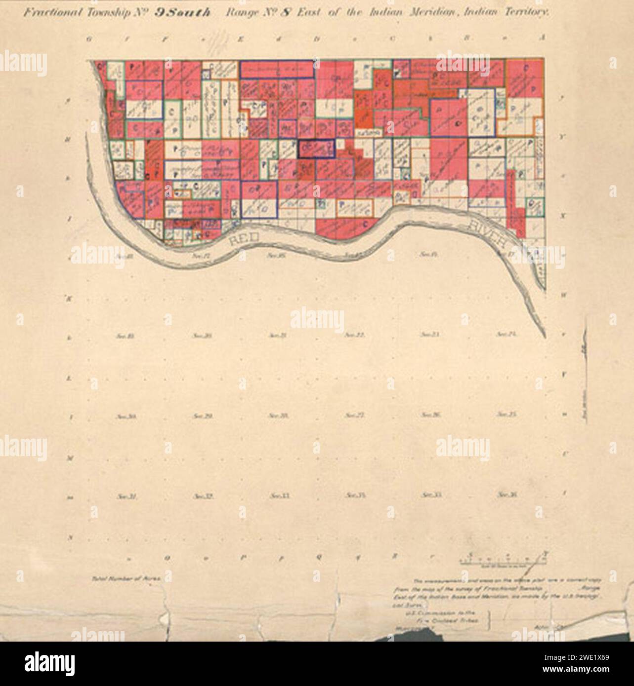 Allotment Map of Fractional Township 9 South of Range 8 East of the ...