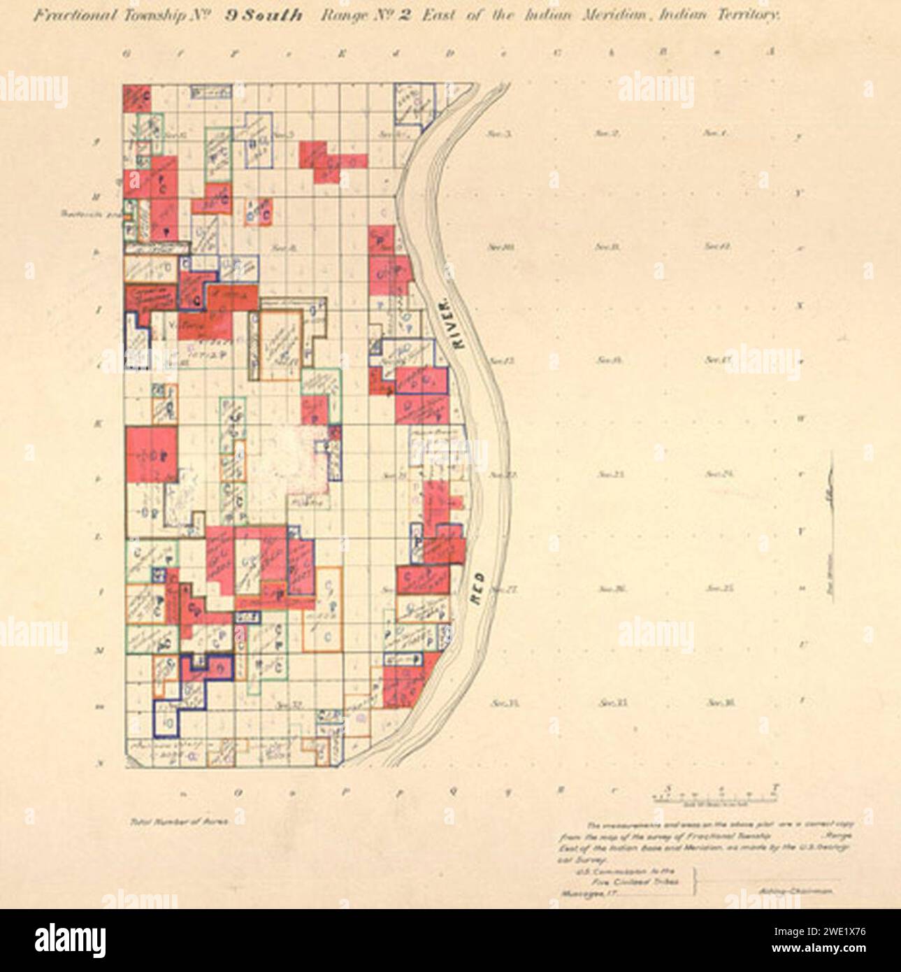 Allotment Map of Fractional Township 9 South of Range 2 East of the ...