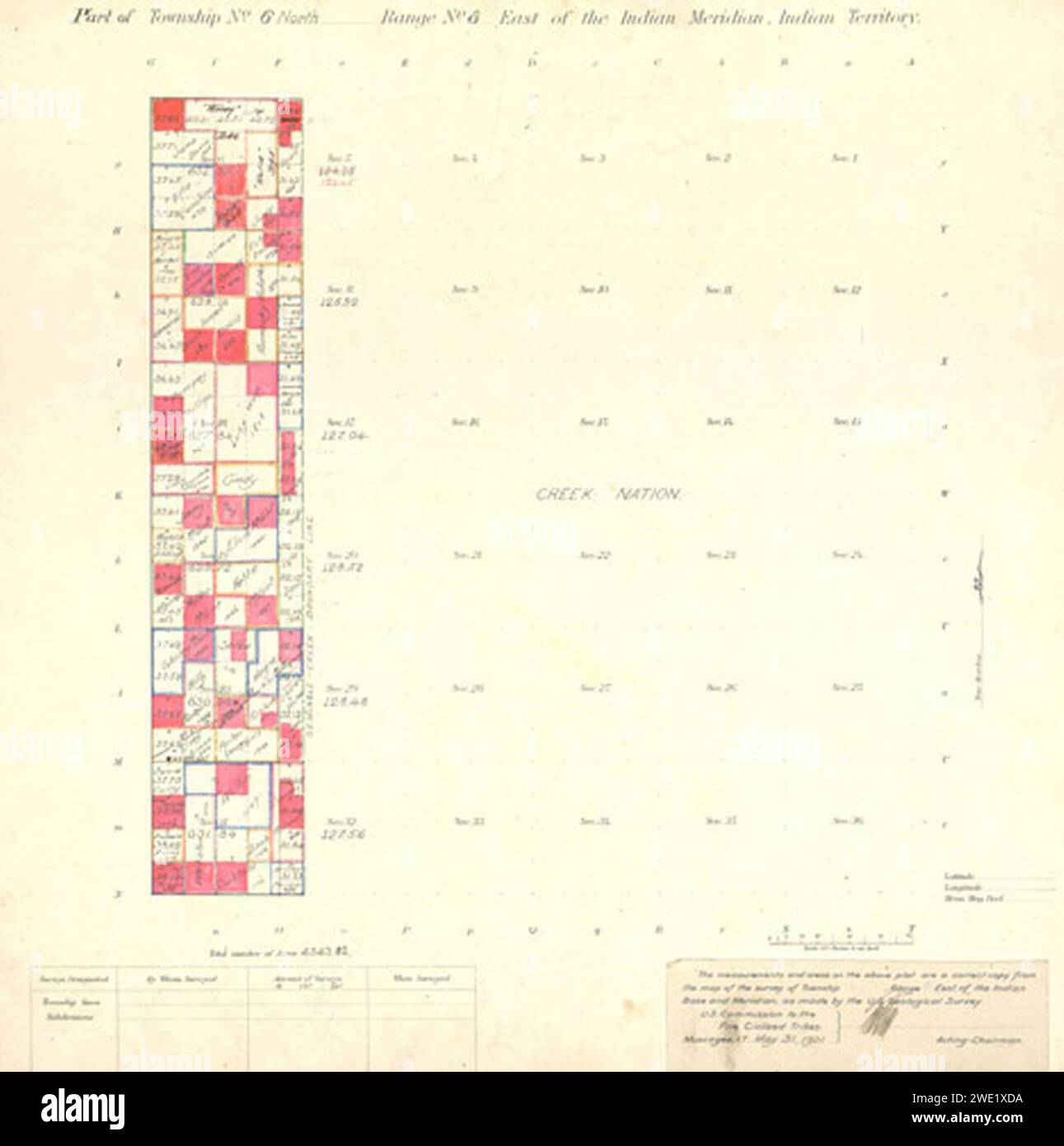 Allotment Map of Part of Township 6 North of Range 8 East of the Indian ...