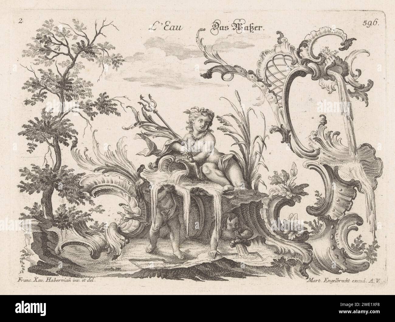 Water, Anonymous, after Franz Xaver Habermann, 1731 - 1756 print ...