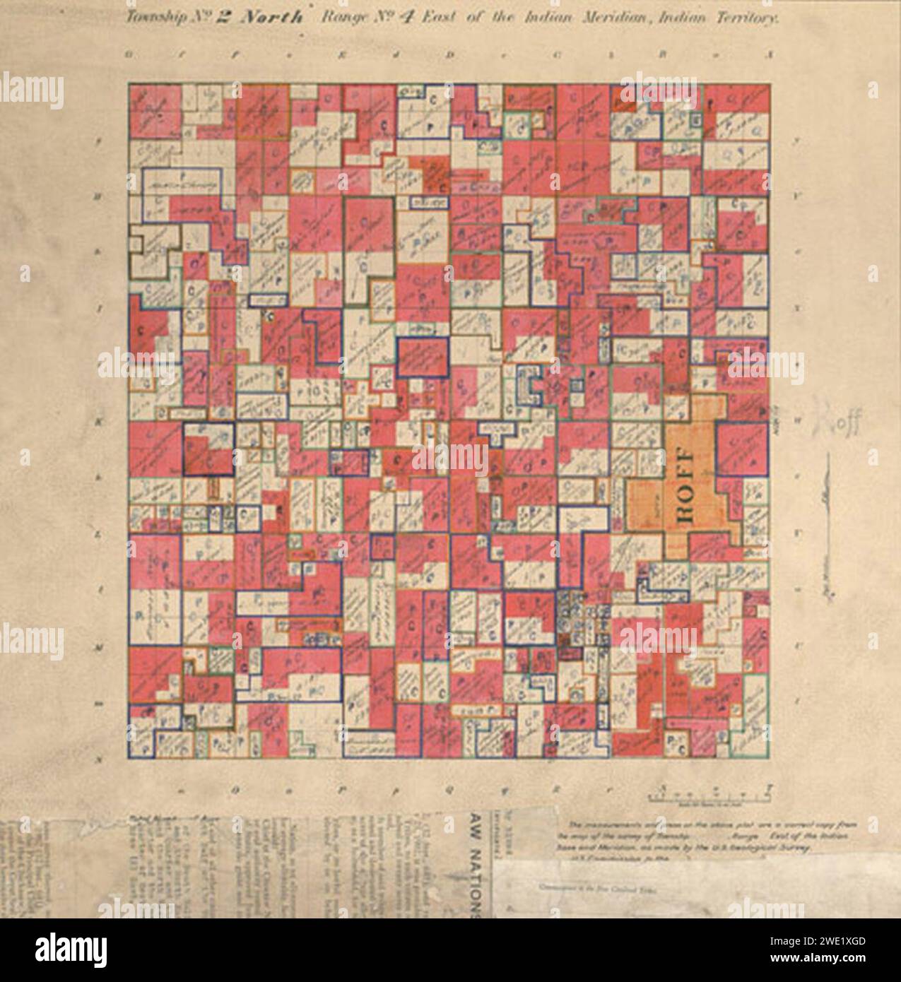 Allotment Map of Township 2 North of Range 4 East of the Indian ...
