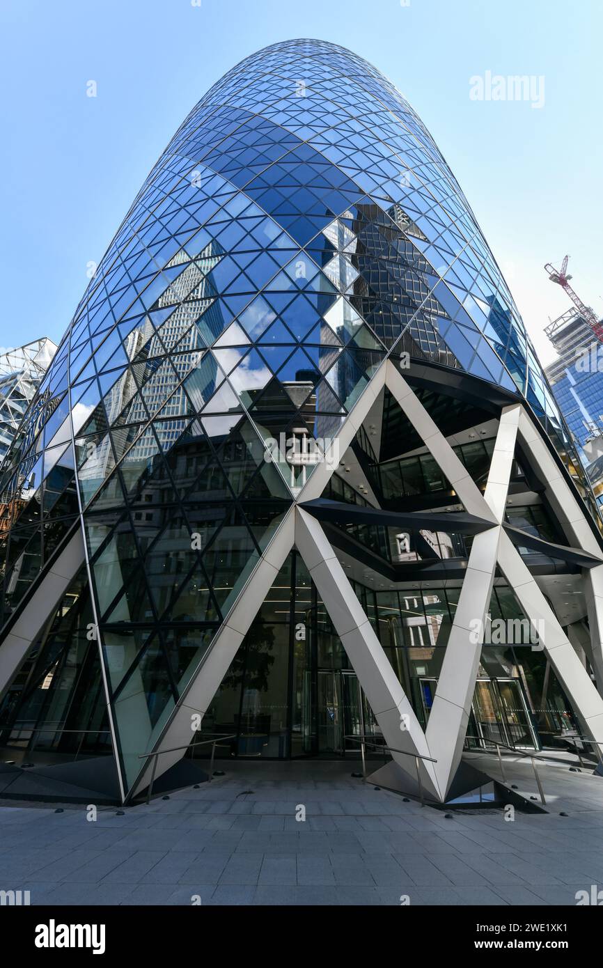 London, UK - Aug 26, 2022: View of buildings of London with the famous ...