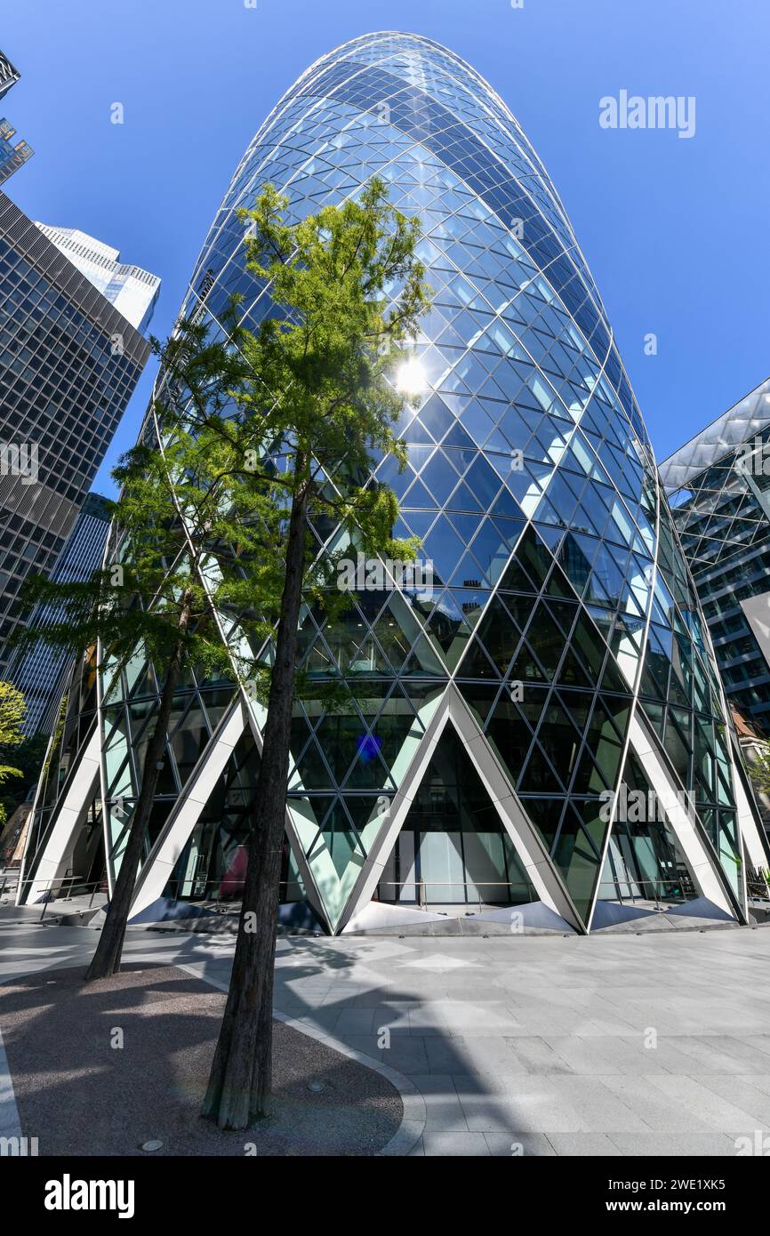 London, UK - Aug 26, 2022: View of buildings of London with the famous ...