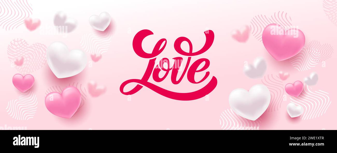 Love lettering. Hand drawn word Love. Modern calligraphy script love ...