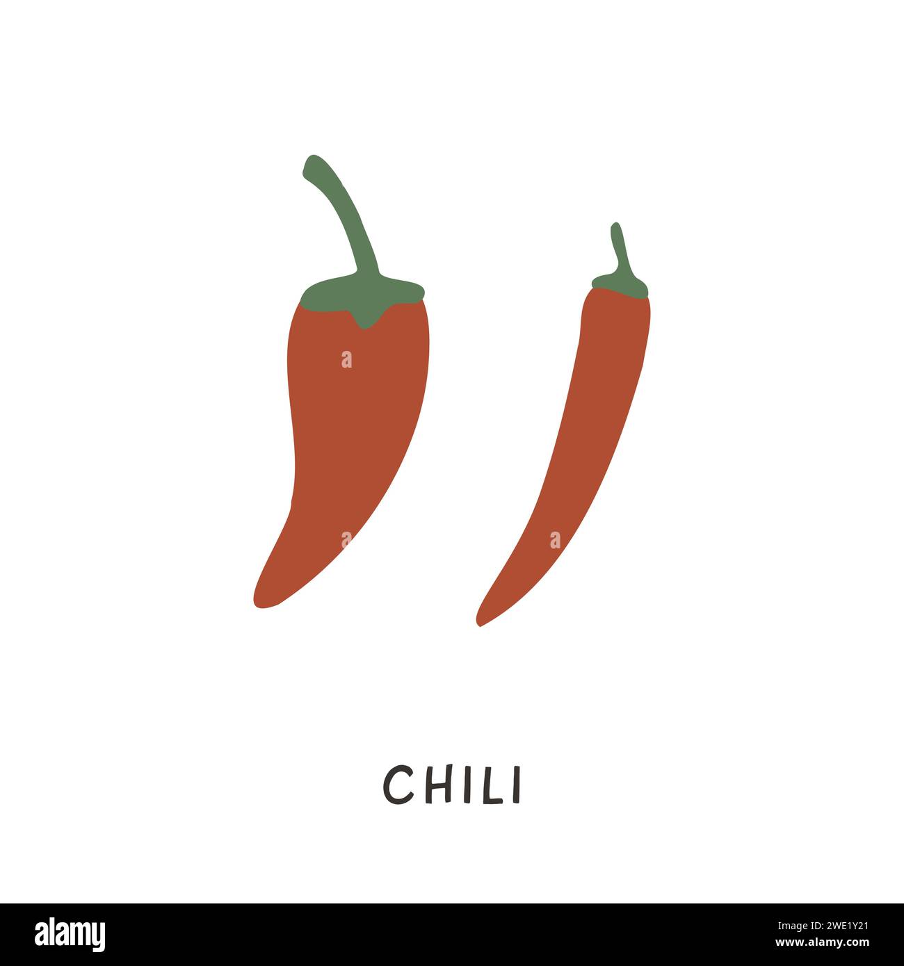 Simple red chili peppers icon in different shapes. Red Jalapeno ...