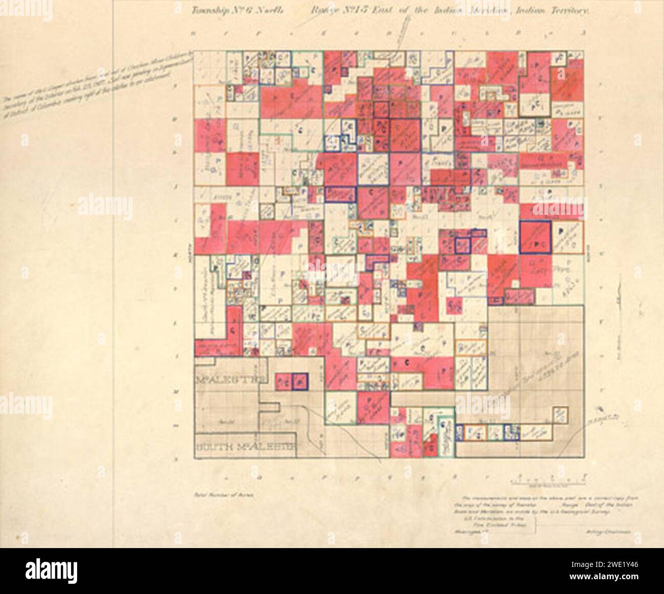 Allotment Map of Township 6 North of Range 15 East of the Indian ...