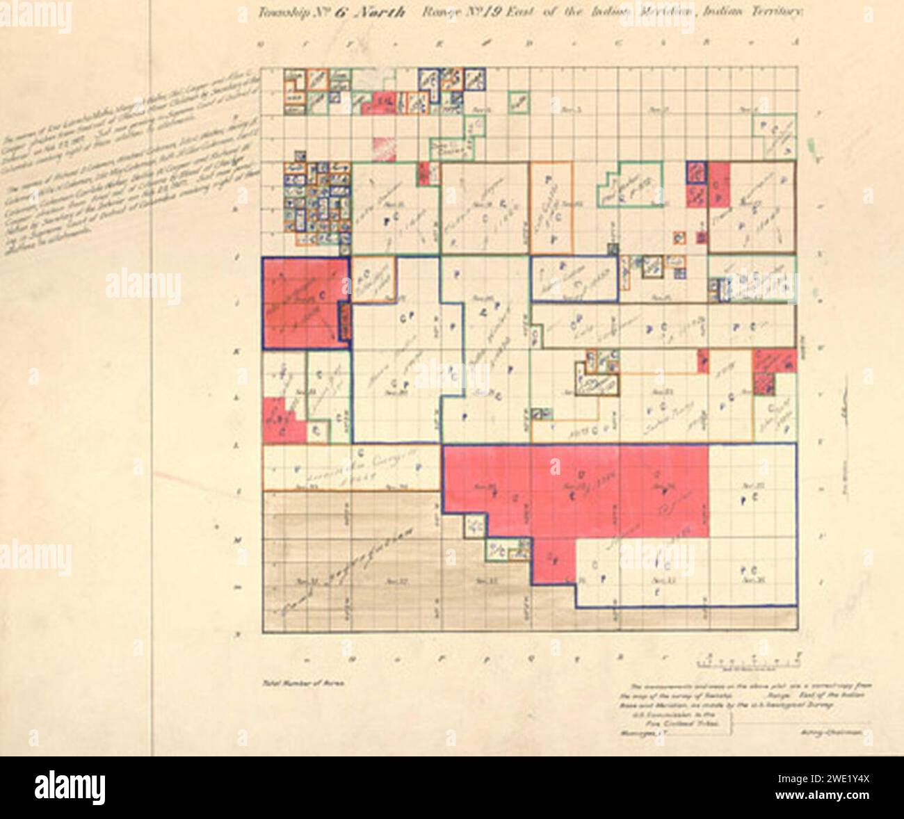 Allotment Map of Township 6 North of Range 19 East of the Indian ...