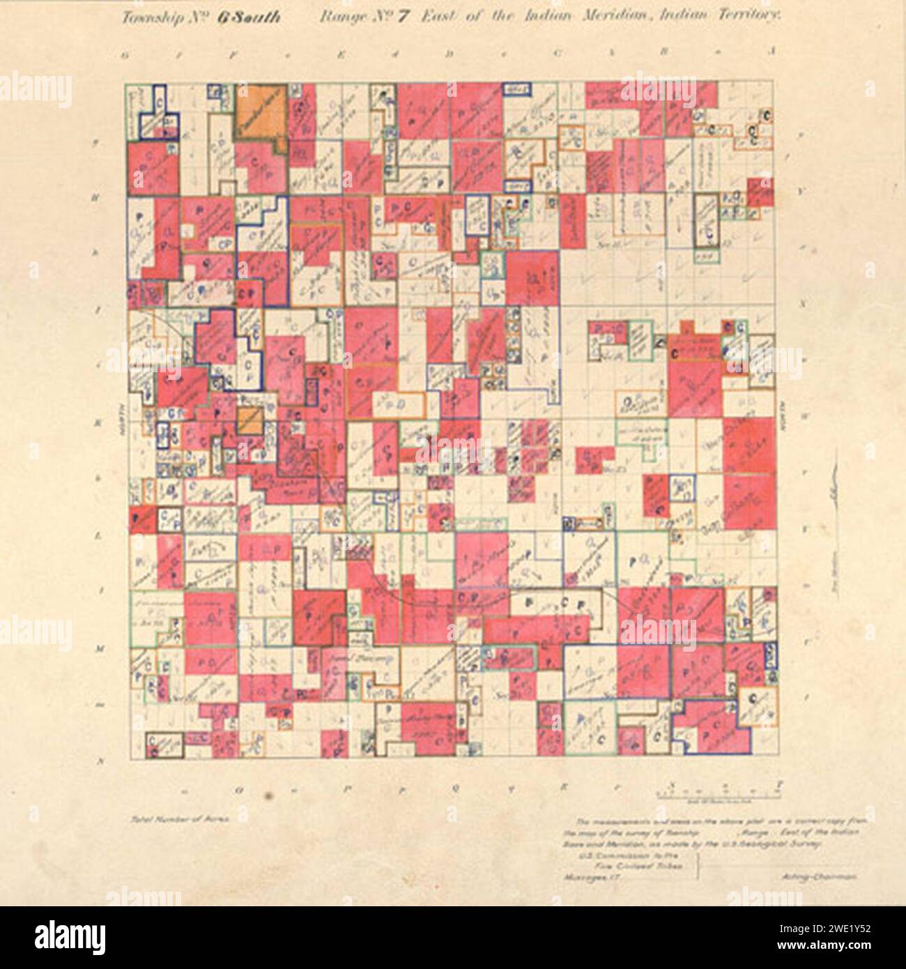 Allotment Map of Township 6 South of Range 7 East of the Indian ...