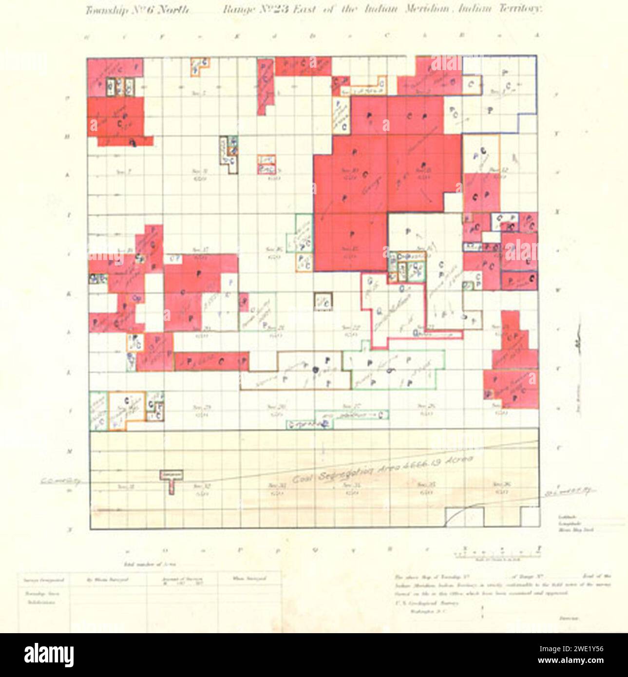 Allotment Map of Township 6 North of Range 23 East of the Indian ...