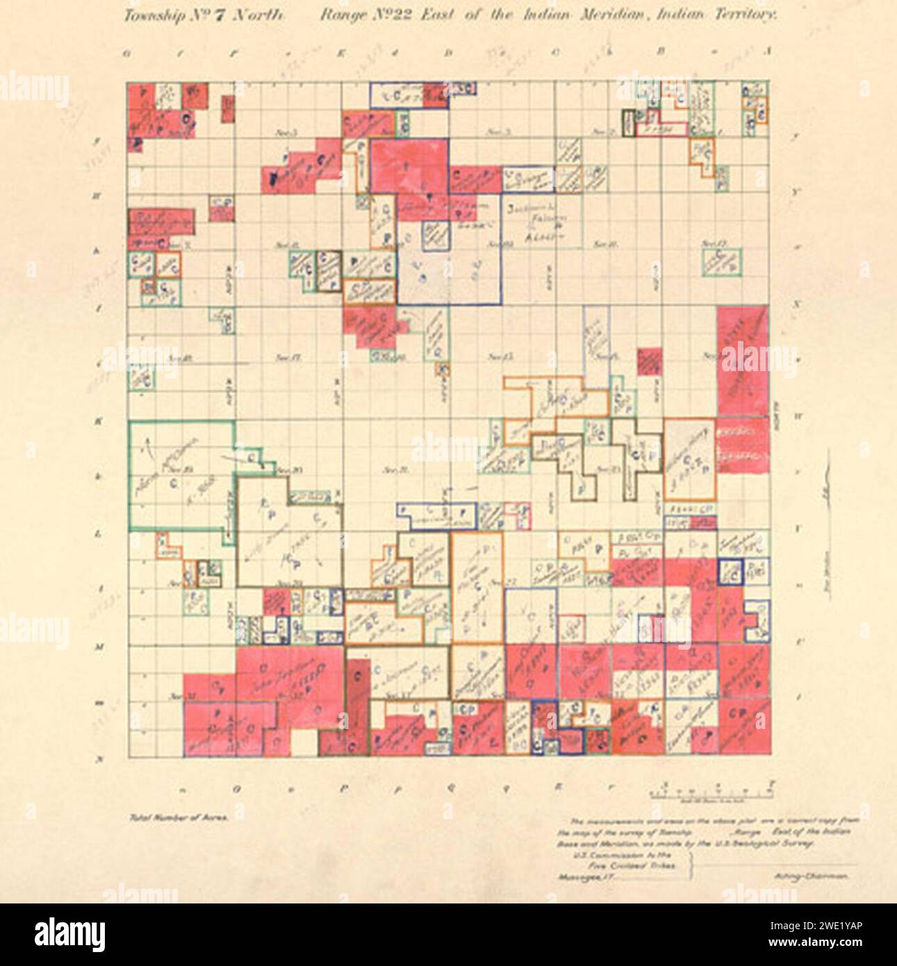 Allotment Map of Township 7 North of Range 22 East of the Indian ...
