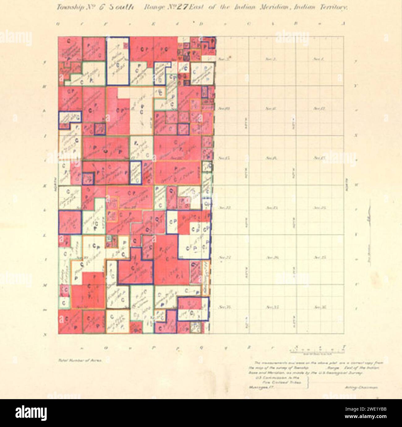 Allotment Map of Township 6 South of Range 27 East of the Indian ...