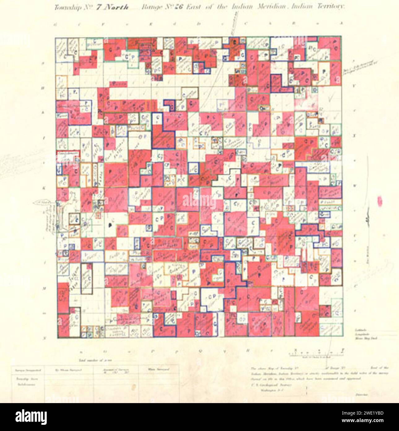 Allotment Map of Township 7 North of Range 26 East of the Indian ...