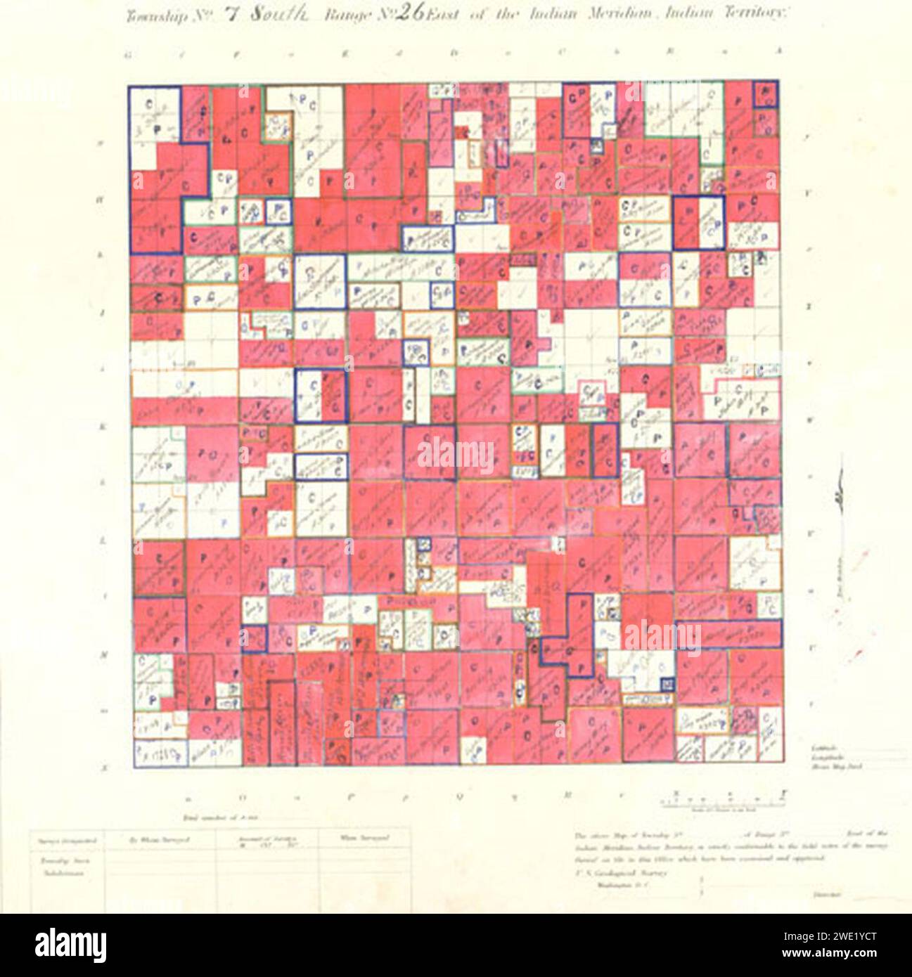 Allotment Map of Township 7 South of Range 26 East of the Indian ...
