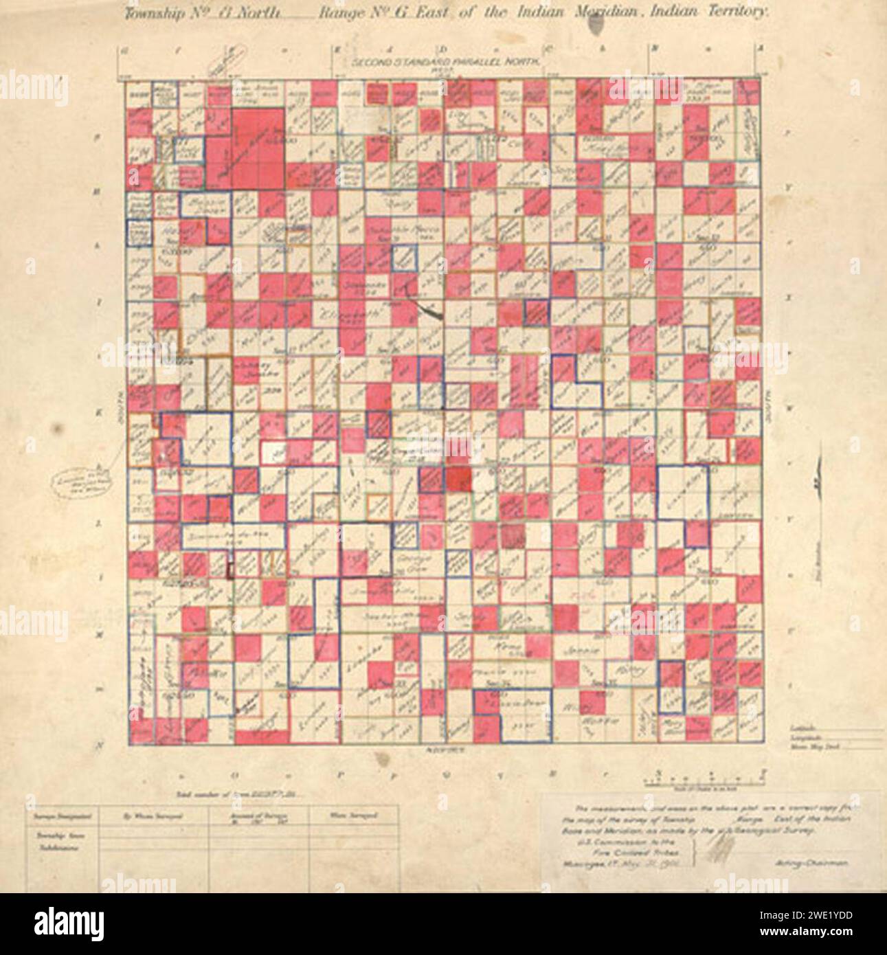 Allotment Map of Township 8 North of Range 6 East of the Indian ...